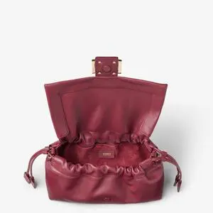 Fendi Baguette® Soft Medium Dark Red Nappa Leather Bag